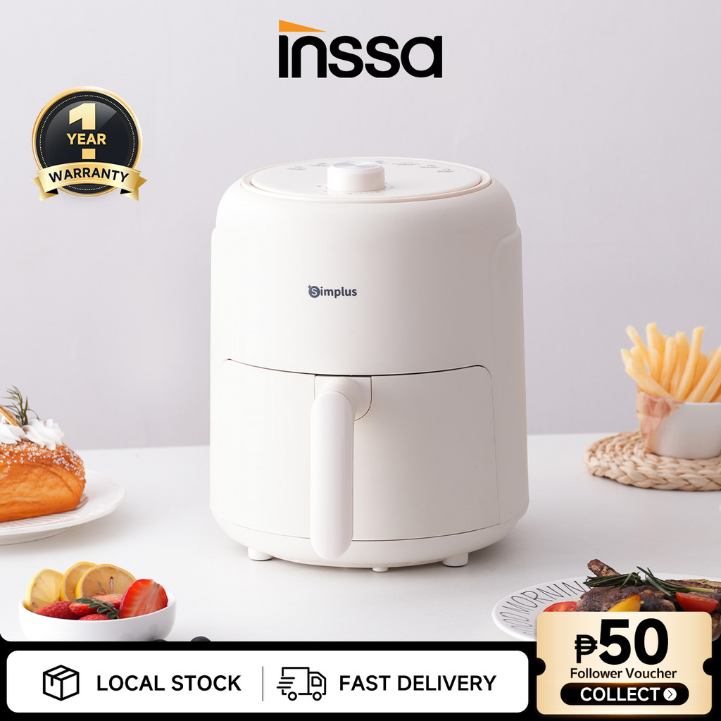 INSSA x Simplus Air Fryer 2.3L Small Capacity Small Size Easy Storage ...
