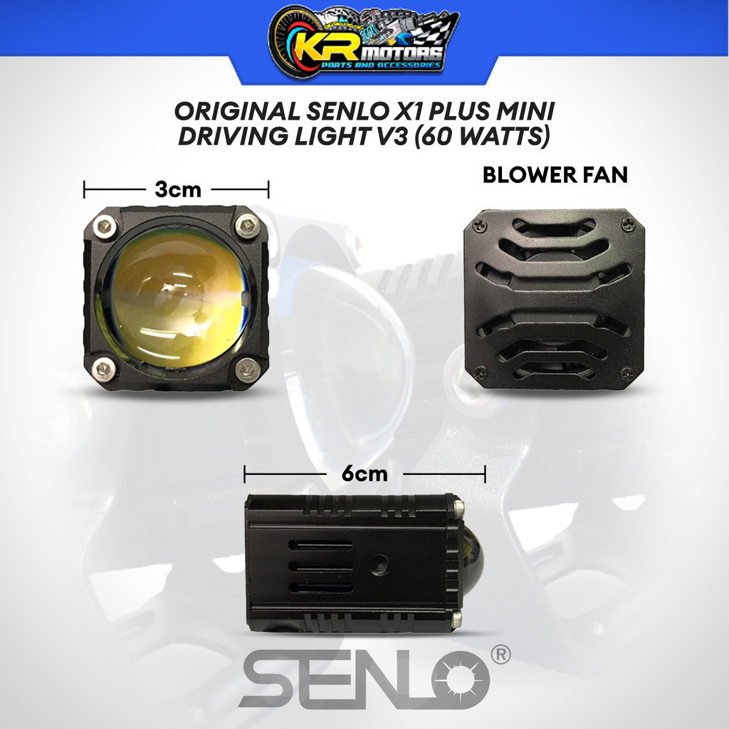 Original Senlo X1 PLUS 60Watts Mini Driving Light V3 (6 MONTHS WARRANTY ...