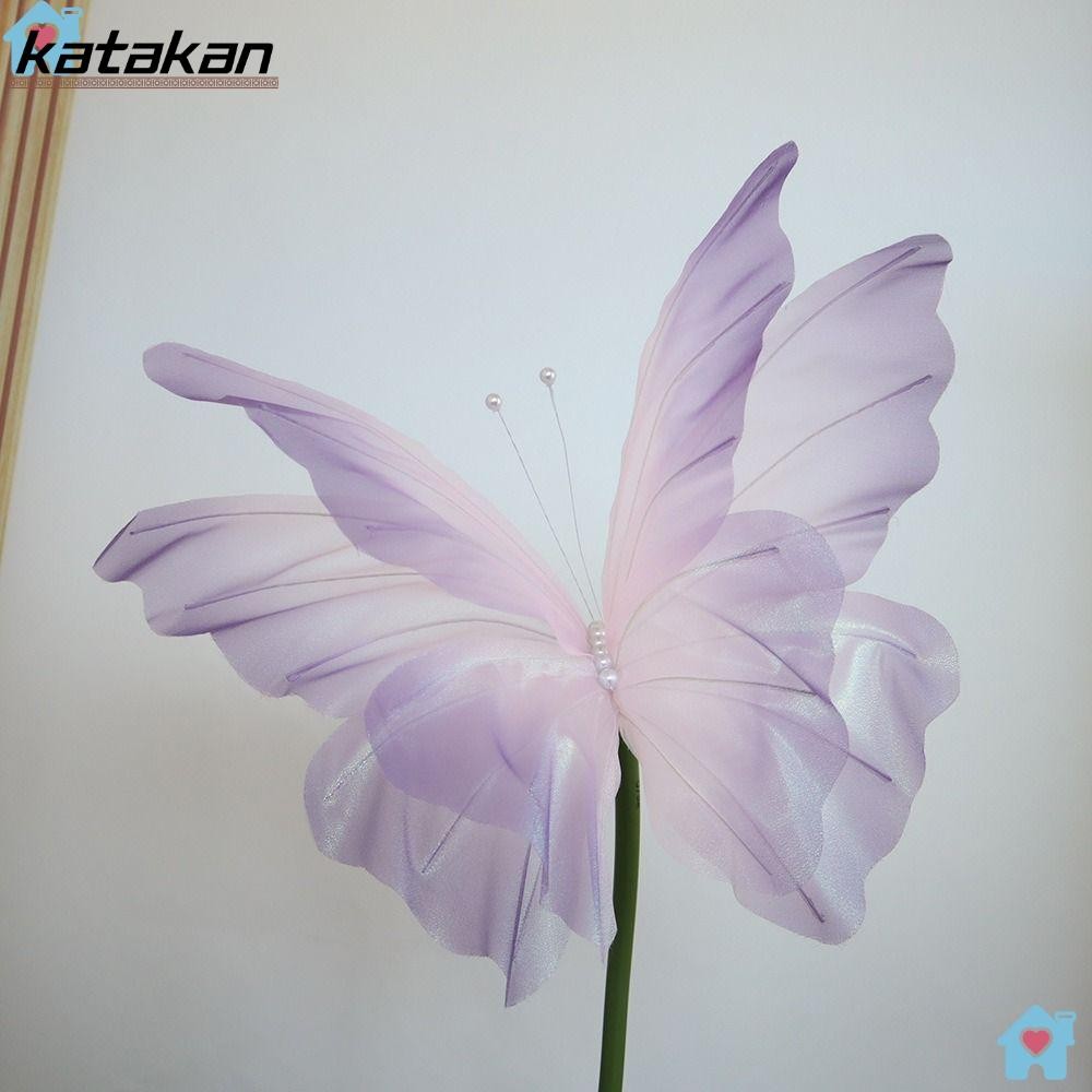 KATAKAN Artificial Butterfly, Giant Gauze Outdoor Fake Butterfly, 50cm ...