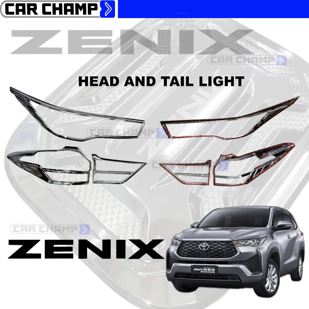 TOYOTA INNOVA ZENIX 2023 to 2025 head light and tail light cover CHROME ...