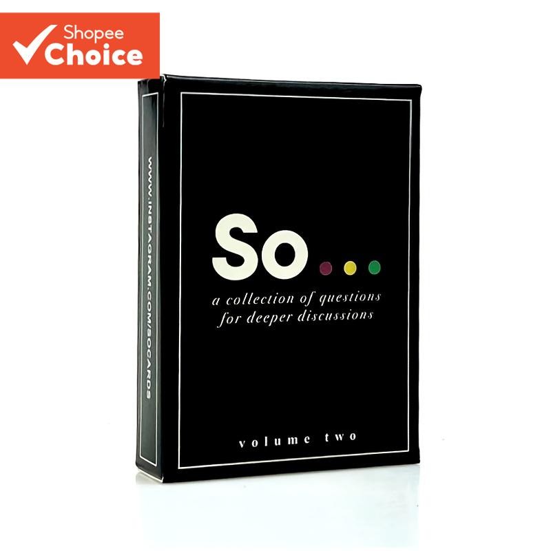 So Cards Deep Conversation Starters Question Card Game Board Games ...