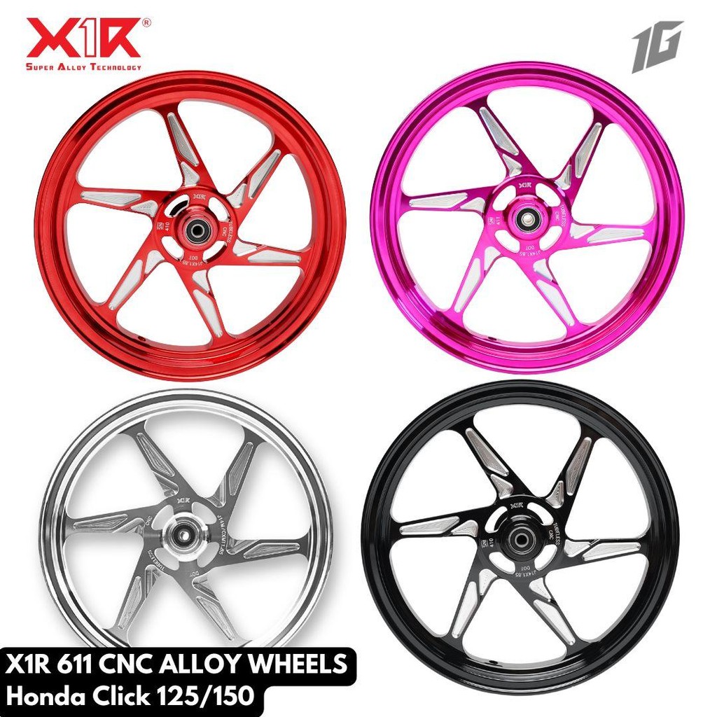X1R 611 Alloy CNC Rims for Click125/Click150 | Shopee Philippines
