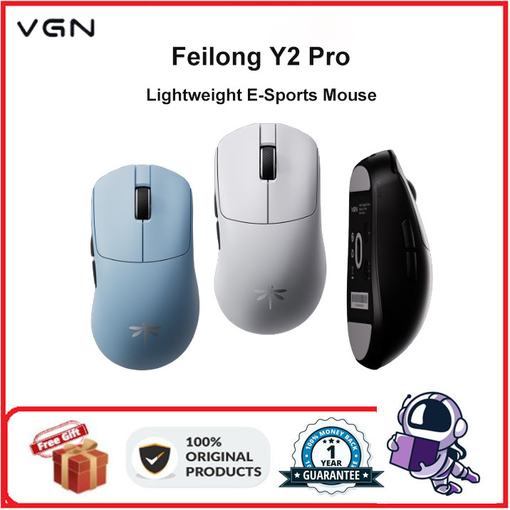 VGN Feilong Y2 Dual 8K Ultra-Lightweight Wireless Bluetooth Tri-Mode ...