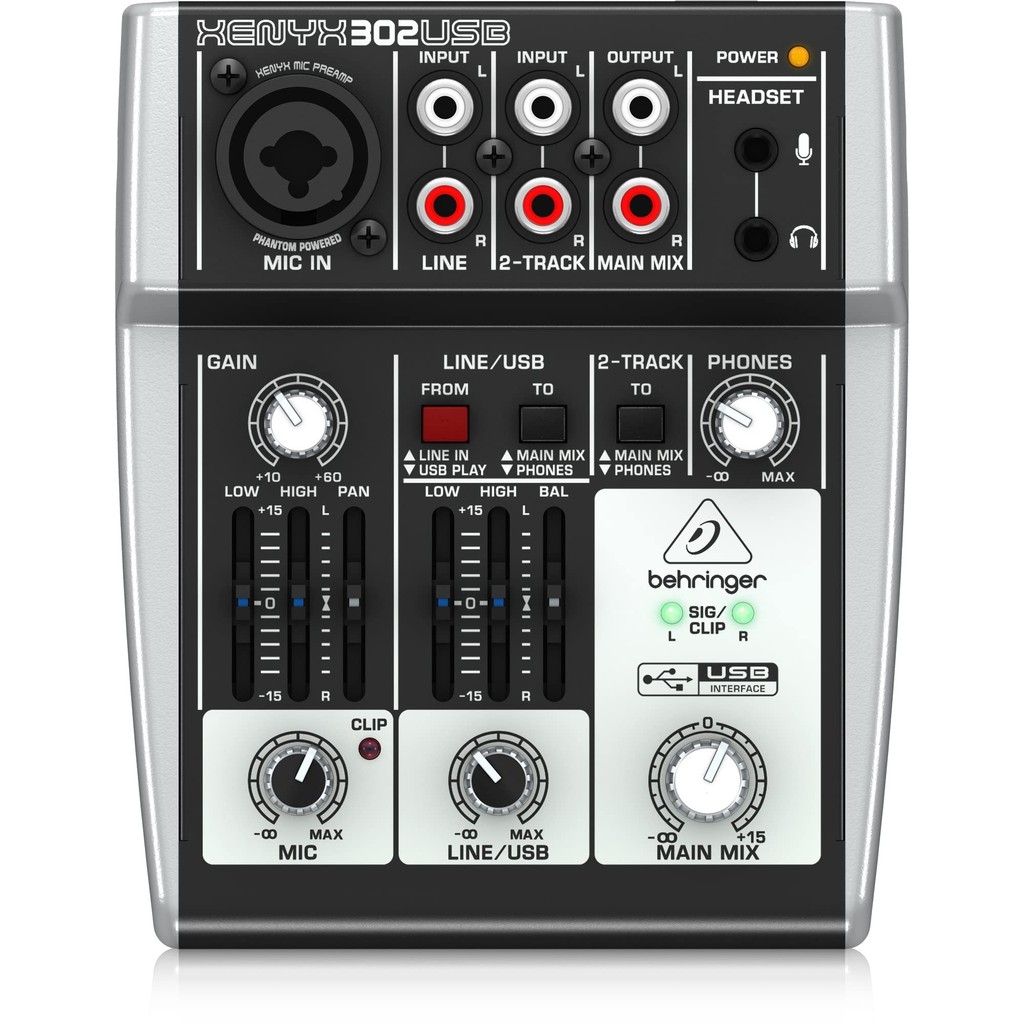 Behringer 302USB XENYX USB Audio Interface DAW Compatible Mixer Brand ...