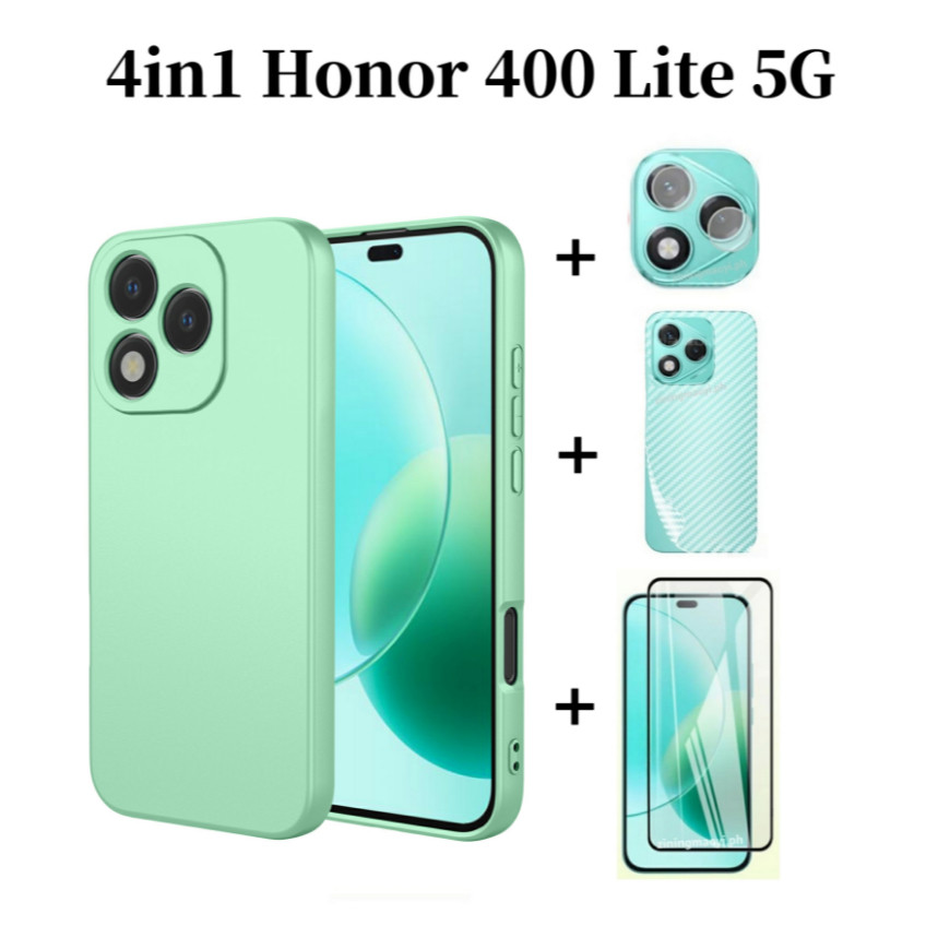 4in1 Honor 400Lite 5G imitation raw liquid silicone mobile phone case ...