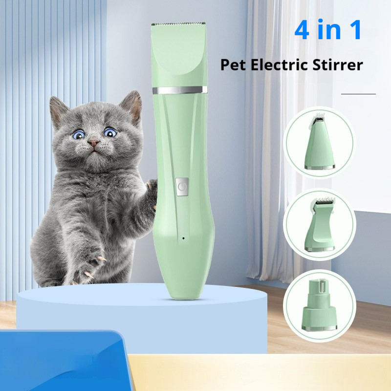 Pet Electric Hair Clipper Cat Hair Removal Foot Hair Clipper Silent ...