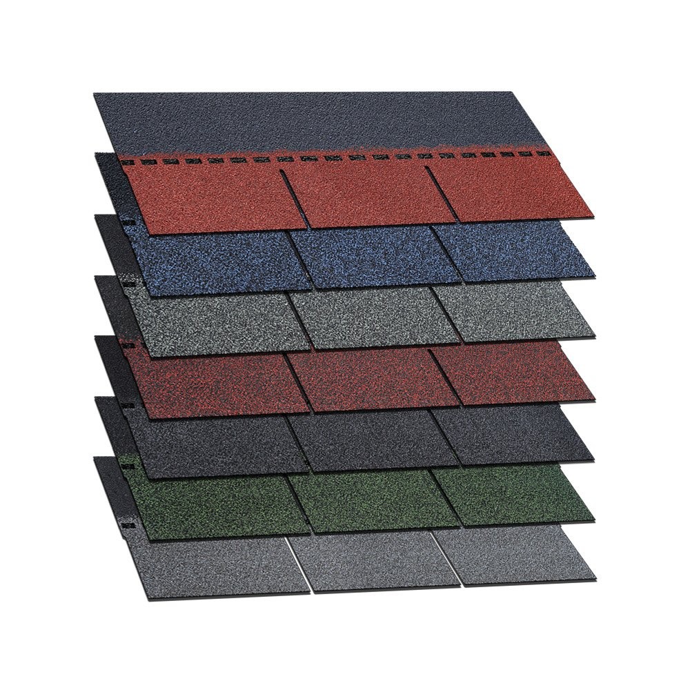 Single Layer Asphalt Shingles Insulation Colorful Oil Felt Shingles ...
