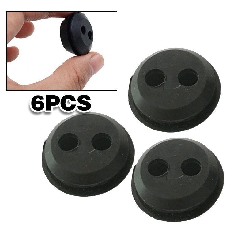 6pcs 2 Holes Fuel Tank Rubber Grommets Fuel Tank Seal Grommets for ...