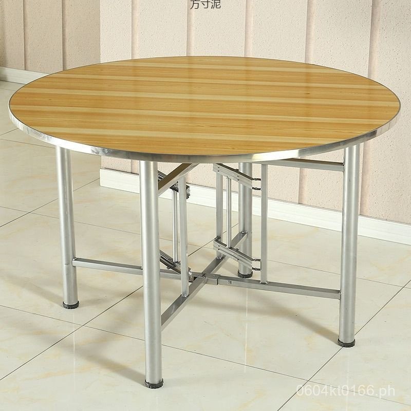 Dining Table with Rustic Glass Top, Round Tabletop for Home Use, Large ...