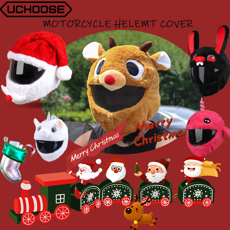 Helmet Cover Cute Cartoon Style Scratch-Resistant Plush Helmet Cover ...