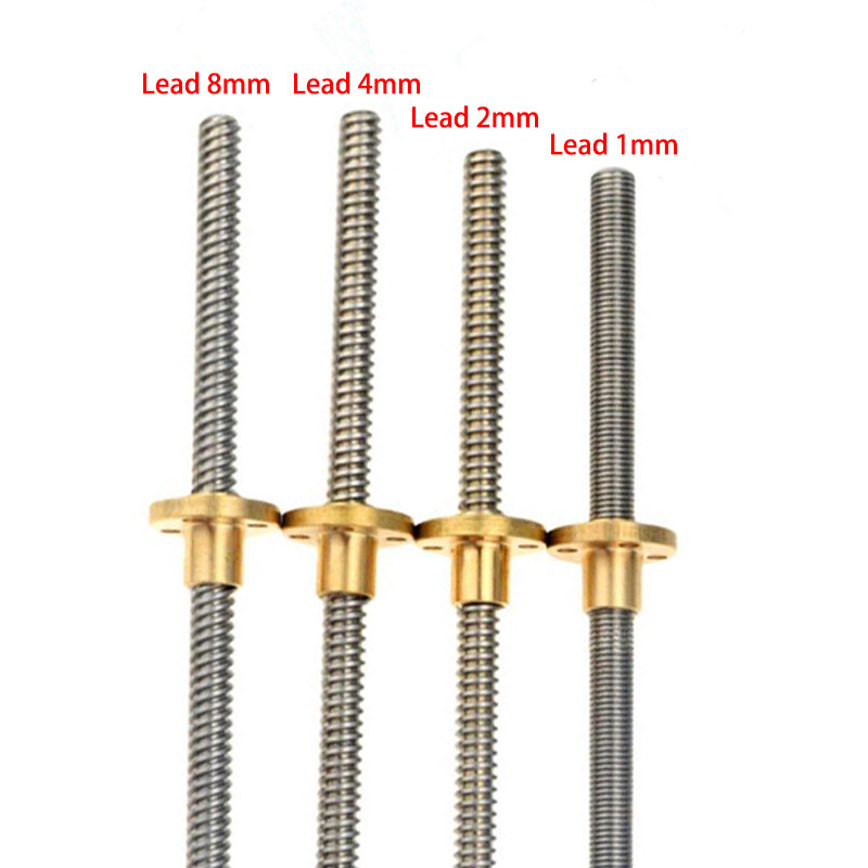 THSL-300-8D Trapezoidal Rod T8 Lead Screw Thread 8mm Lead 1mm Length ...