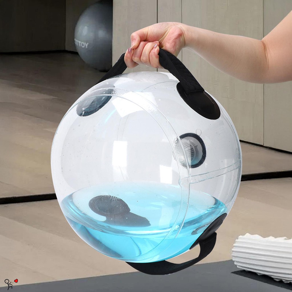 Water Filled Ball with Handle Grip Balance Training Workout Exercise ...