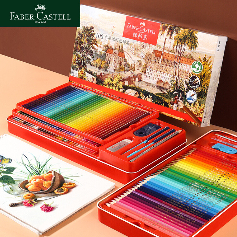 Angel Mark Coloured Pencil 100Pcs Water-Soluble Colored Pencils Drawing ...