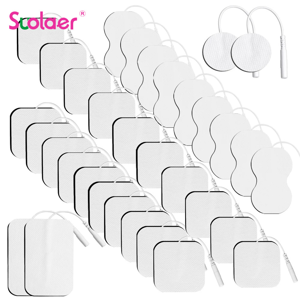 Suolaer TENS Electrode Pads Gel Reusable Self-Adhesive Electrode Pads ...