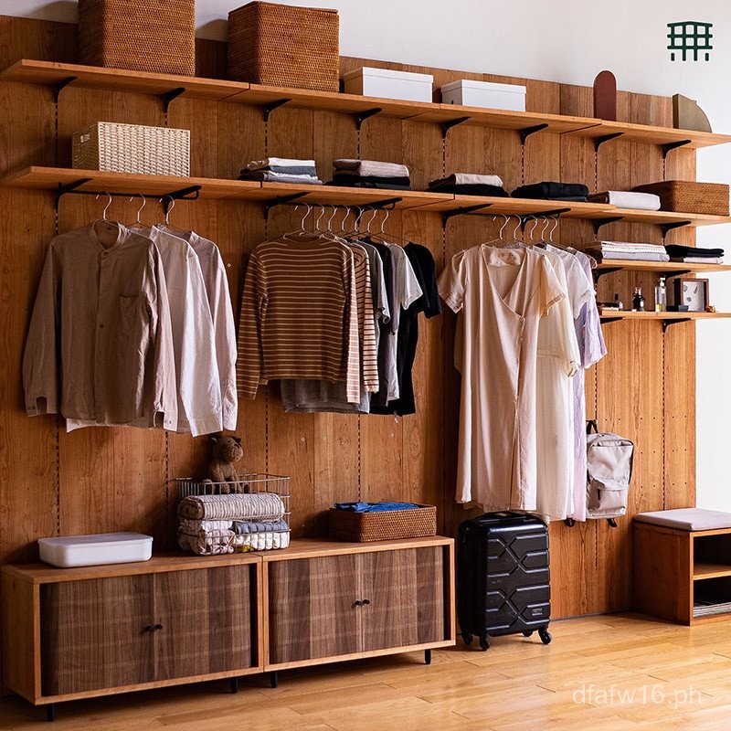 Wall-Mounted Coat Rack, Floor-Standing Open Wardrobe, Entryway Bedroom ...
