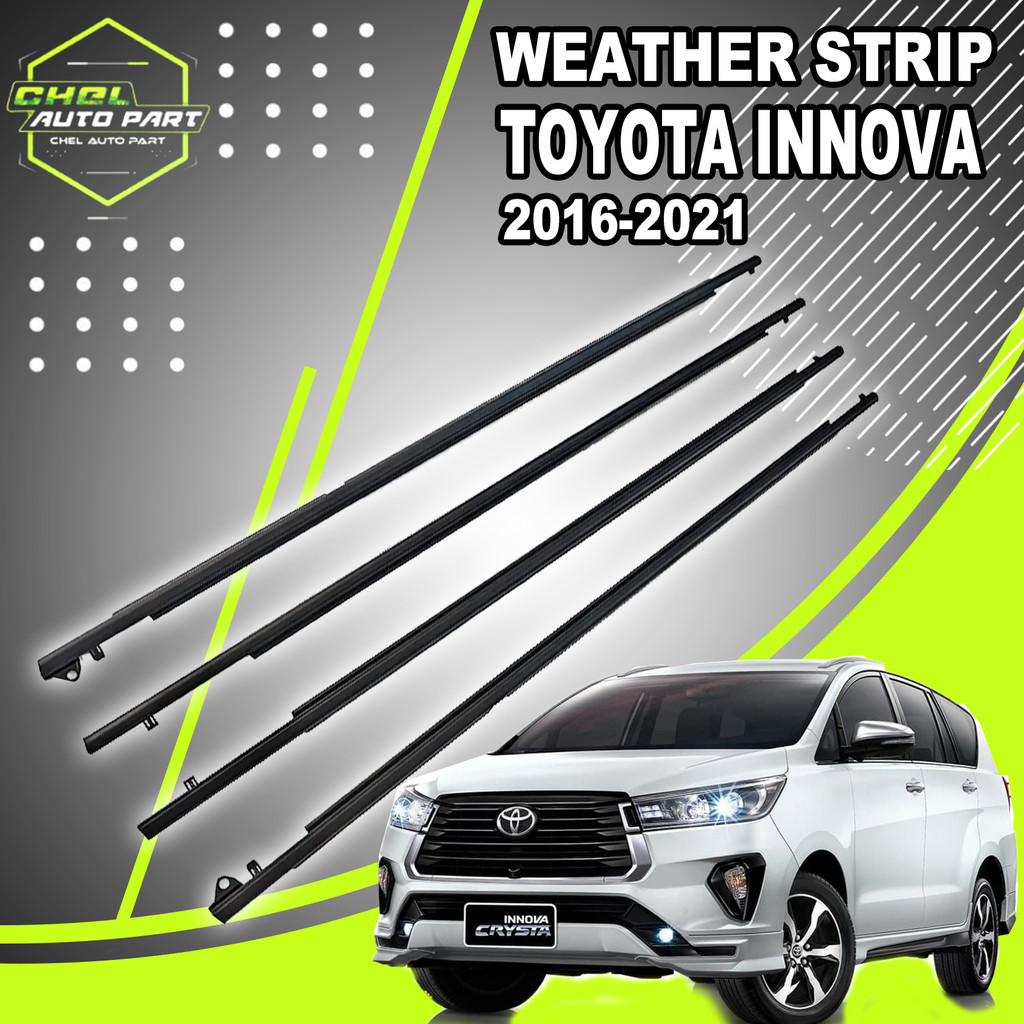 4Pcs Toyota Innova 2016-2023 Weather Strip Car Door Window Weatherstrip ...