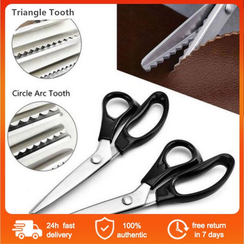 Stainless Steel Sewing Scissors For Clothes Pinking Shears For Fabric ...