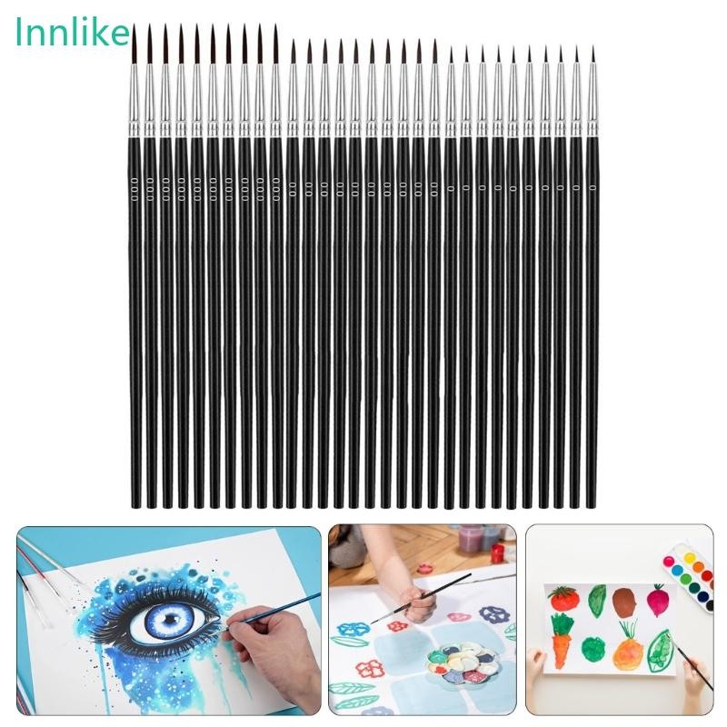 INN 30 Pieces Fine Paint Brushes 3 Size Tiny Detail Paint Brush Small ...