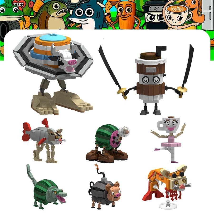 Italian Brainrot Building Blocks Set Tung Tung Tung Sahur Assembly Toy ...