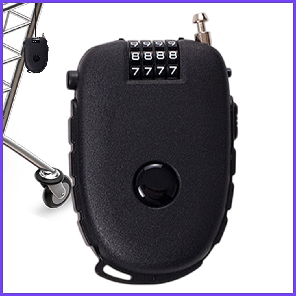 Luggage Locks Long Cable Retractable Lock for School Gym Locker 4 Digit ...