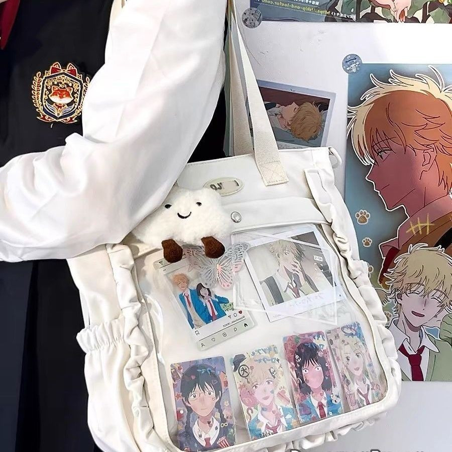 Japanese Style Ita Bag Transparent DIY Badge Bag Shoulder Bag Large ...