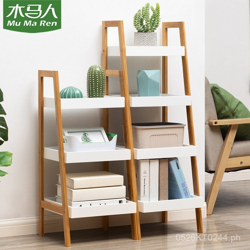 Household Living Room Multi-layer Bookshelf Study Storage Cabinet Floor ...