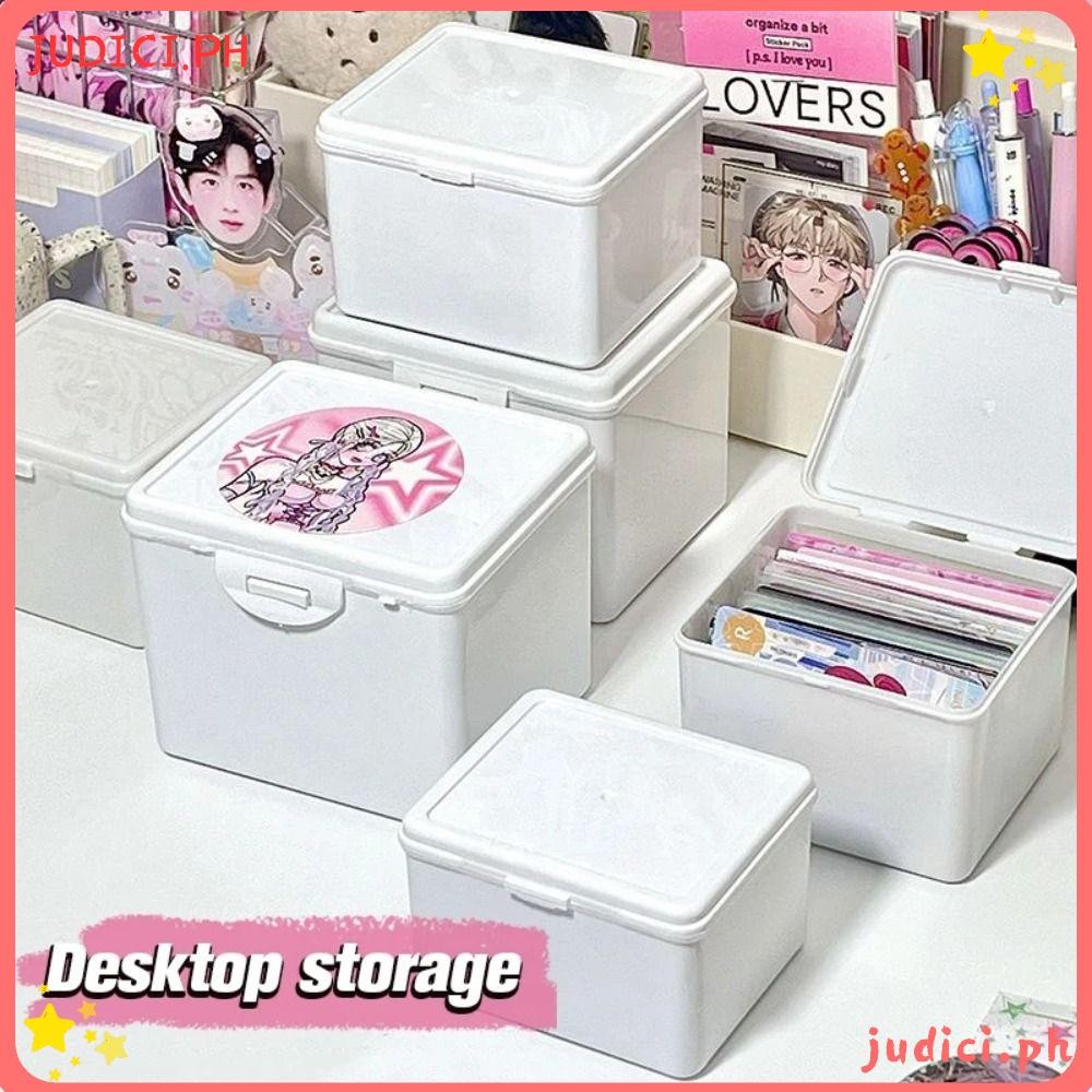 JUDICI Storage Box, Idol Cards White Collection Box, ID Card Organizer ...