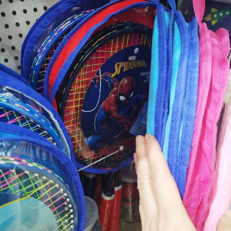 Mescar Children Badminton Racket Pikachu Disney Princess Spider-Man and ...
