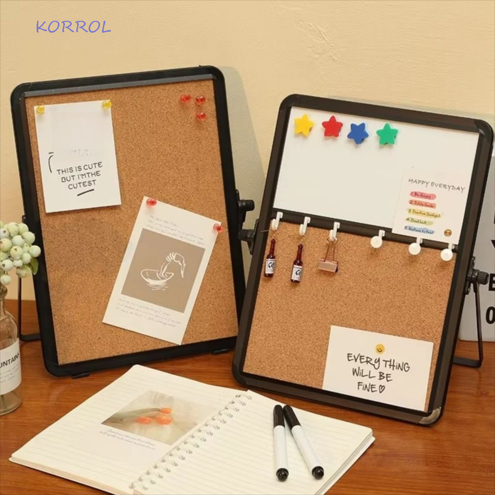 KORROL Cork Message Board, Magnetic Hanging/Free Standing Notice Pin ...