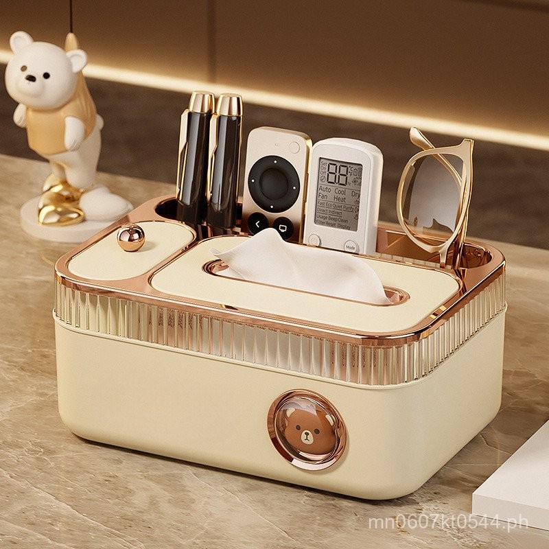 2024Luxury Storage Remote Control Dining Table Living Room Tissue Box ...