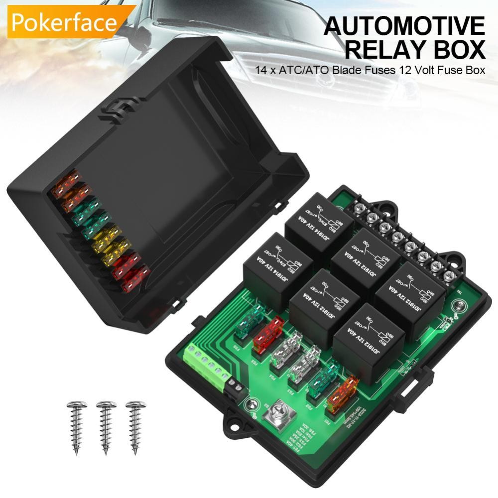 PF| Automotive Relay Box Fuse Relay Box Fuse Panel with 6 Way Relays ...