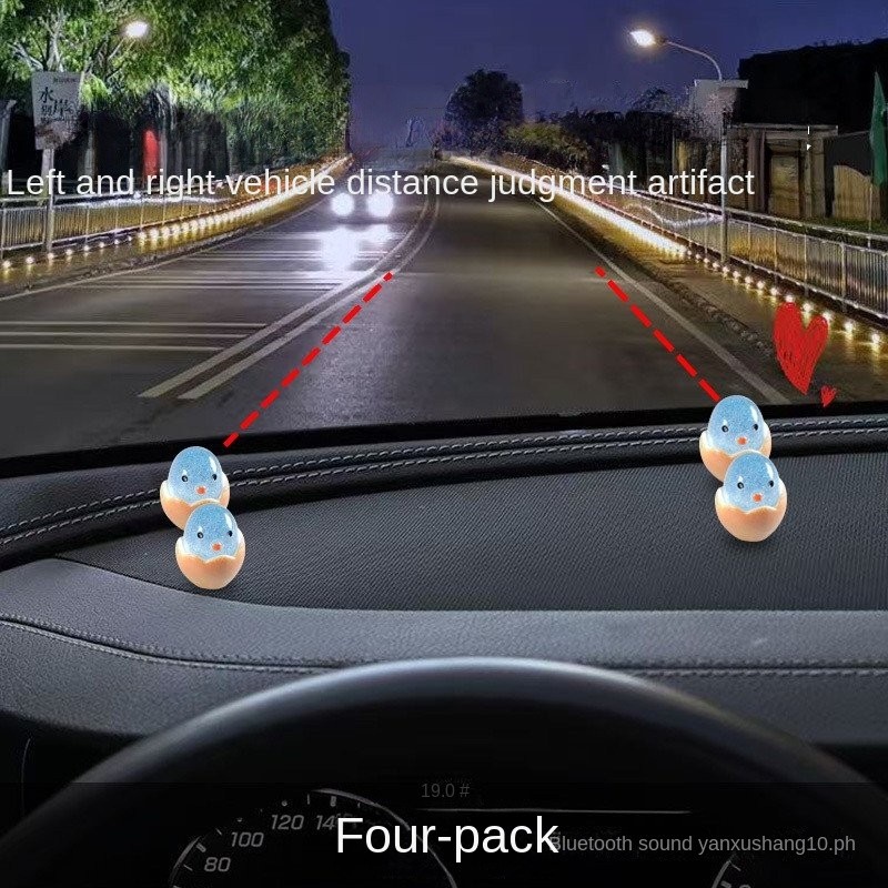 * New Driver Driving Assistance Car Interior Safety Point Sticker Car Positioning Mark Luminous ...