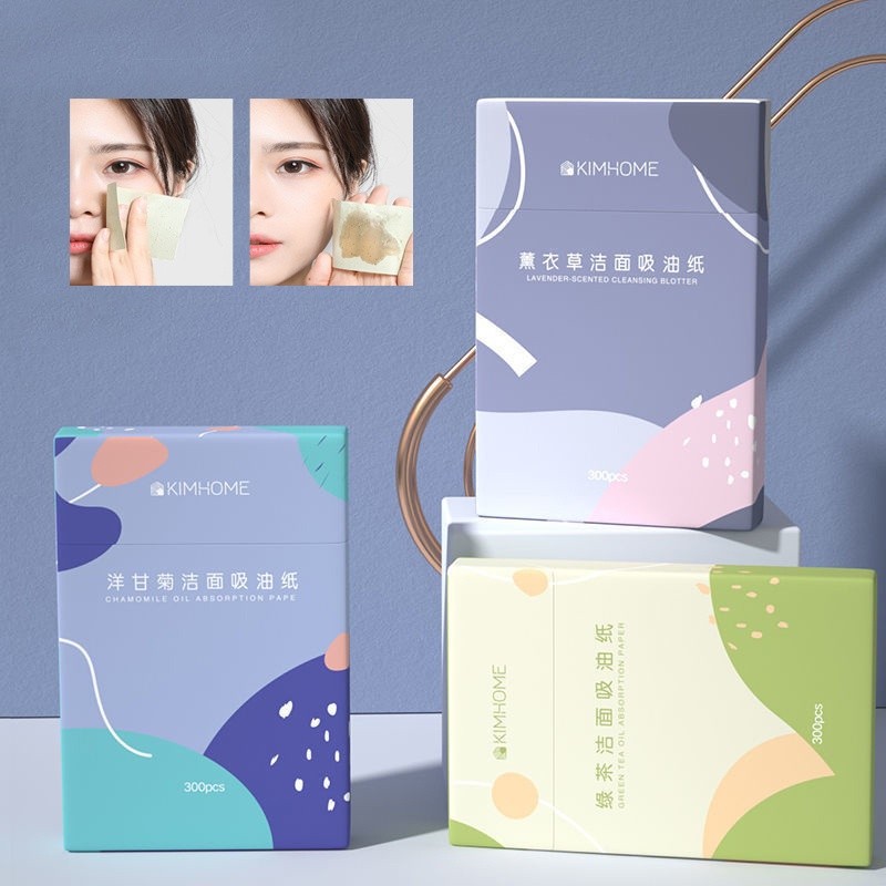 300pcs Natural Green Tea Oil Absorbing Tissues /Premium Face Oil ...