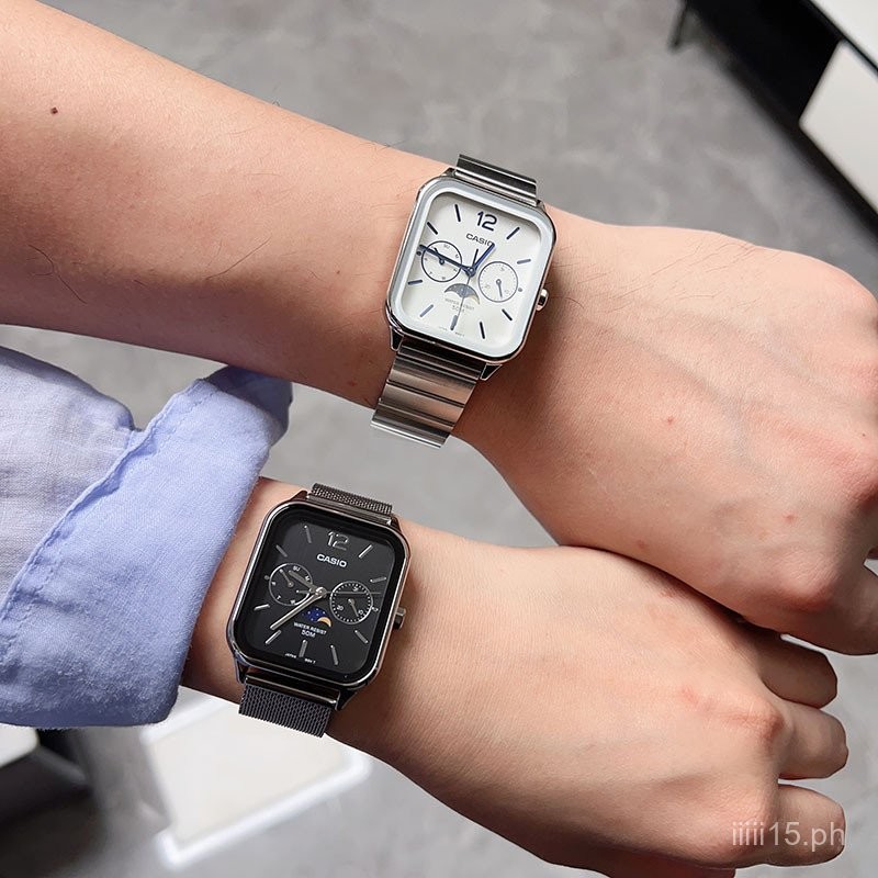 Casio m305d Square Watch Moon Phase Couple Quartz Watch Women's Trendy ...