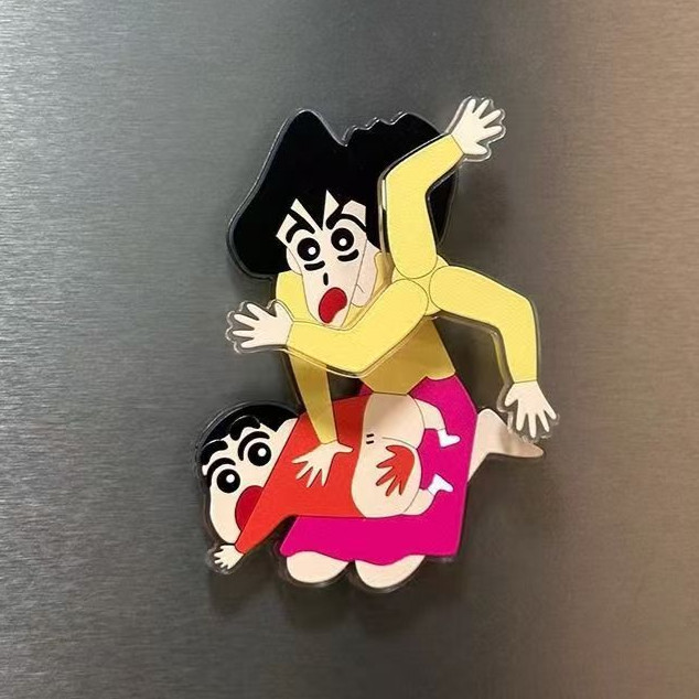 Crayon Shin Chan Refrigerator Magnet Funny Rotating Magnetic Stickers ...