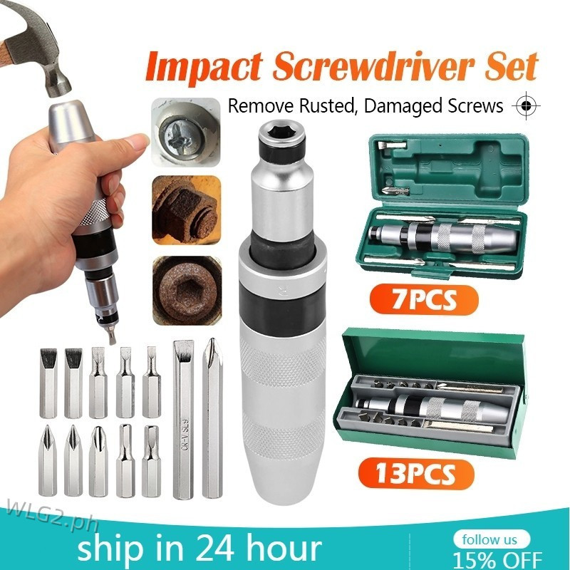 7PCS Impact Driver and Bits Screw Driver,Screwdriver Bit Set,Drive ...