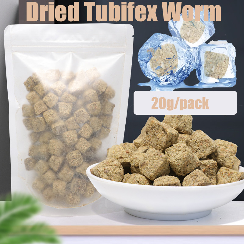 Tubifex Worm Freeze Dried Cubes For Aquarium High Quality Fish Food ...