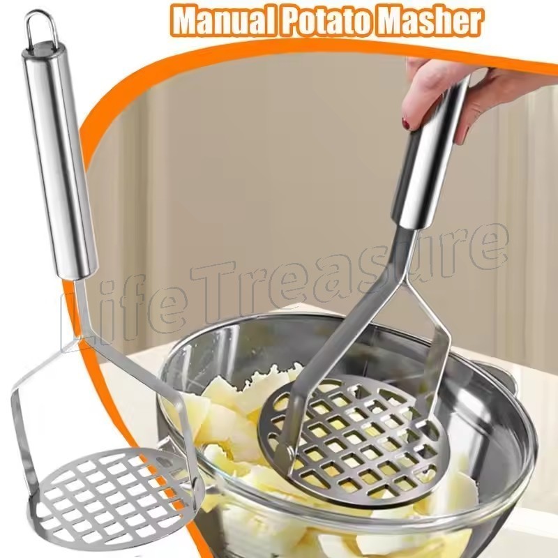 Stainless Steel Potato Masher - Kitchen Accessories - Handheld Fruit ...