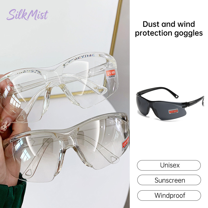 2PCS Riding Windproof Glasses Anti Dust Protective Sun Labor Protection ...