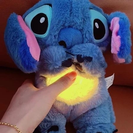 Kawaii Stitch Plush Doll Baby Sl eeping Companion Sound Soothing ...