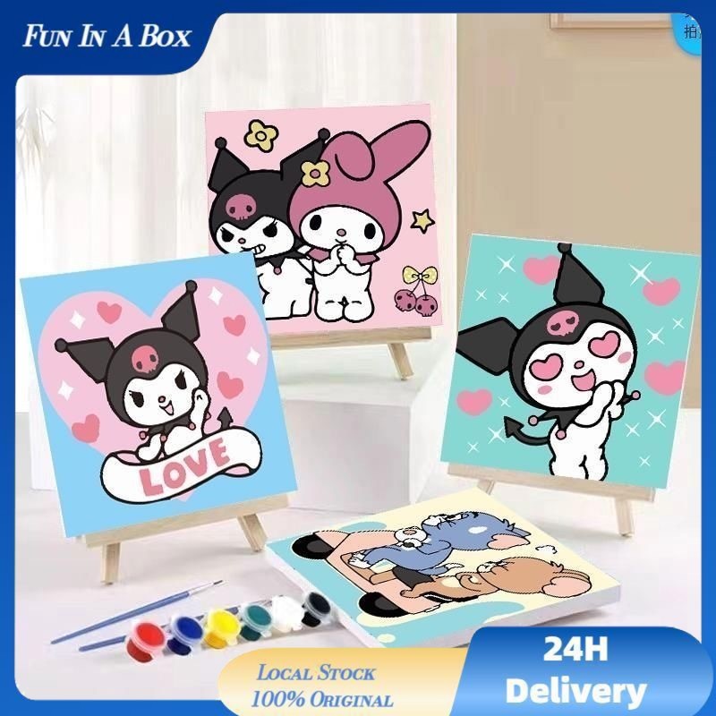 20*20 cartoon char Framed Digital Painting Pagpipinta DIY Canvas ...