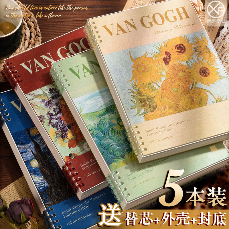 120 Pages A5/B5/A4 Oil Painting Loose Spiral Notebook Removable ...