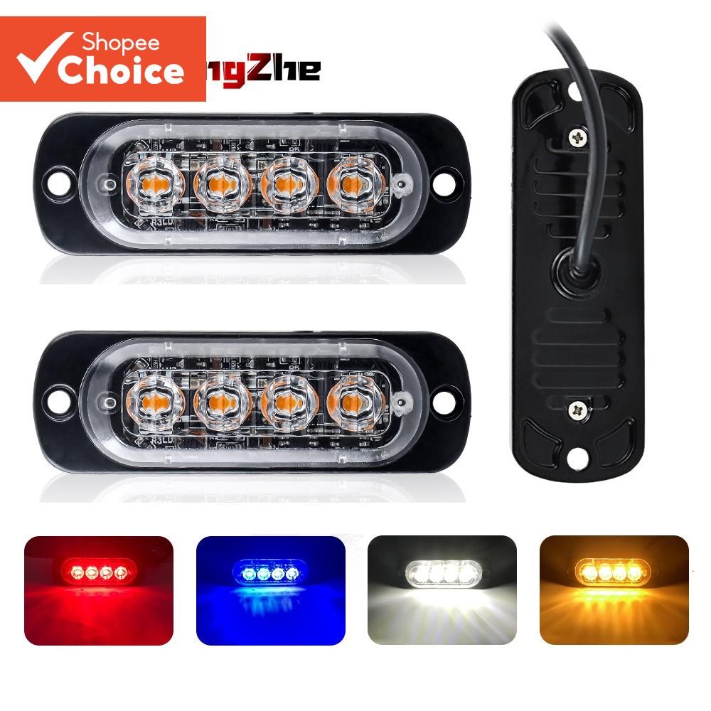 4LED 12V Strobe Light, Car Flashing Light, Truck Trailer Emergency ...