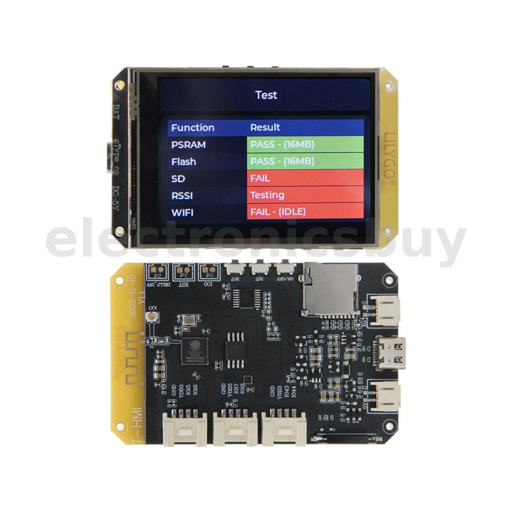 LILYGO T-HMI ESP32-S3 2.8 inch Resistive Touch Screen Support TF WIFI bluetooth Development ...
