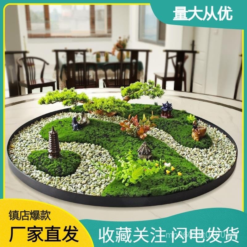Rotating Landscape Table Flower Large Round Table Hotel Creative ...