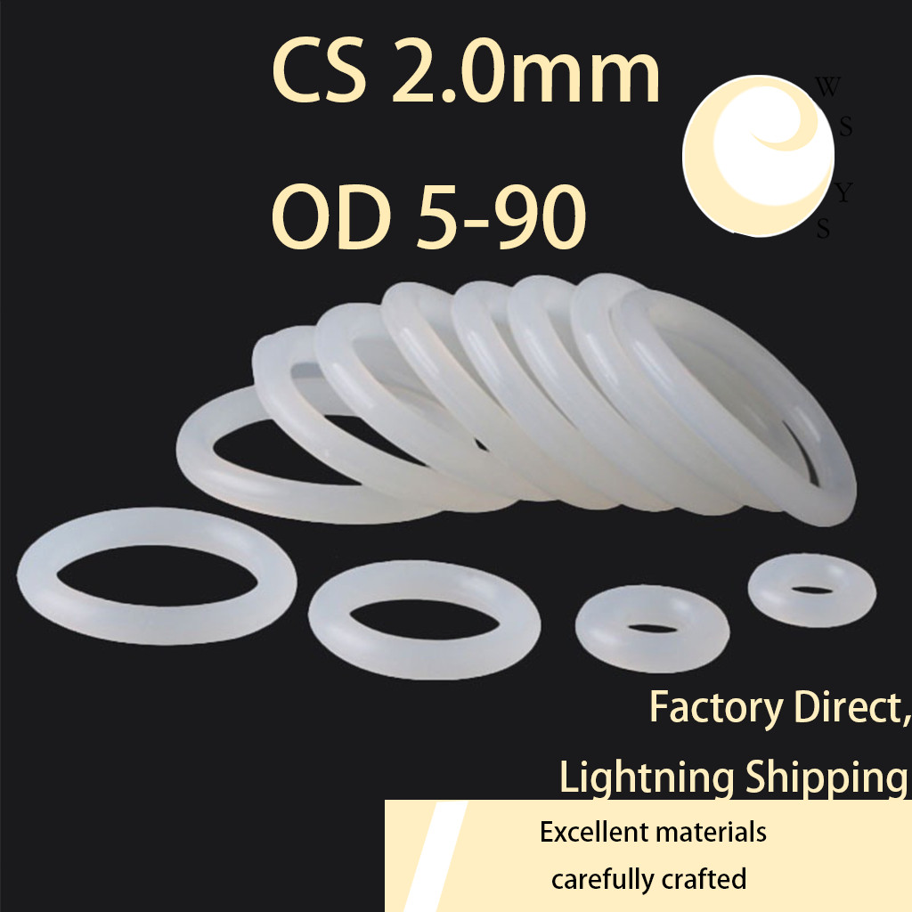 [WSYS] O-Ring White Sealing Ring Round Gasket (OD5-90mm CS2.0mm OO4 ...