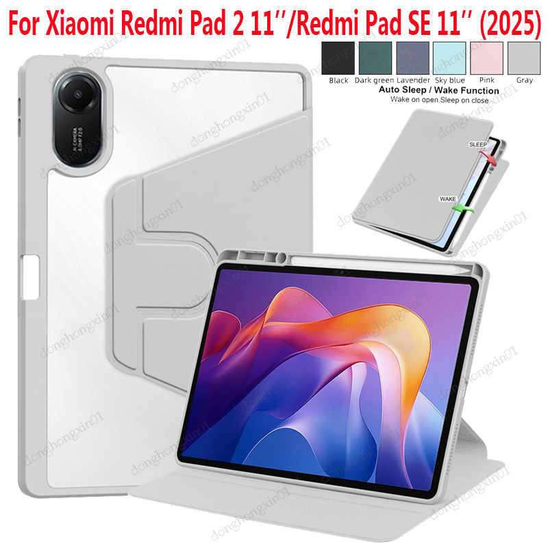 For Xiaomi Redmi Pad 2 Casing 4G WIFI 11 inch Case Acrylic 360 Rotating ...