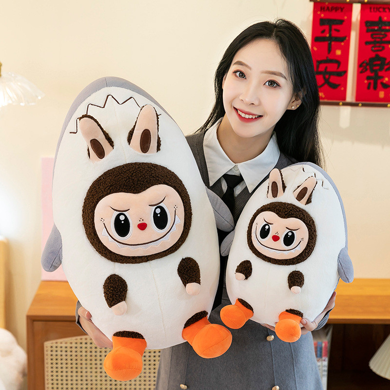(Ready Stock) 60cm Shark Labubu stuff toy labubu big size labubu doll ...