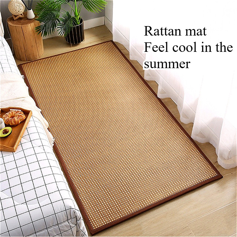 Japanese Rattan Mat Carpet summer cool mat for living room coffee table ...