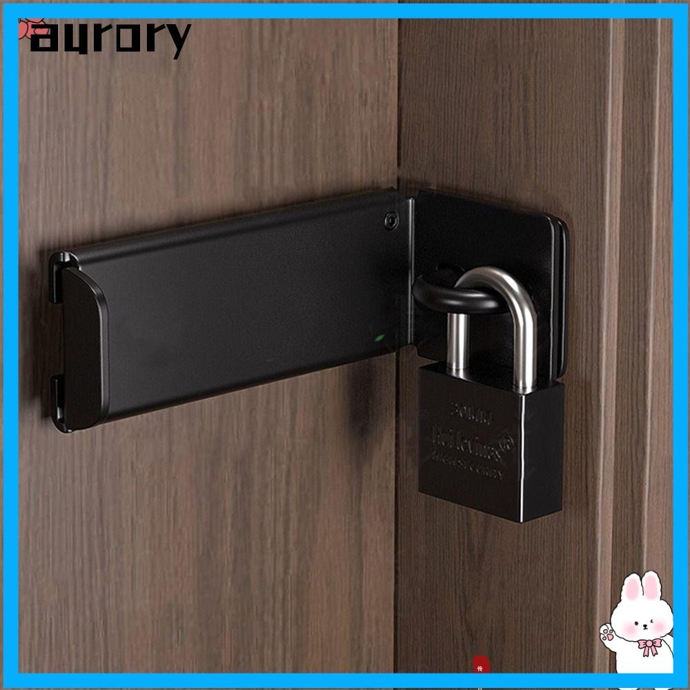 AURORY Door Clasp Lock, Stainless Steel 90 Degree Padlock Hasp, Anti ...